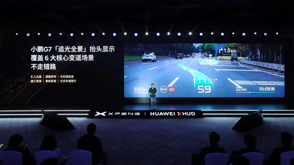 Xpeng y Huawei nos muestran un extraordinario sistema de HUD