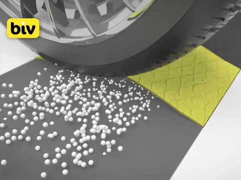 Este tope inteligente cambia su dureza según la velocidad del auto