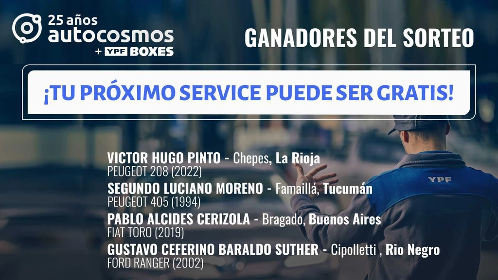 Ya tenemos a los cuatro ganadores de los service gratuitos en YPF BOXES