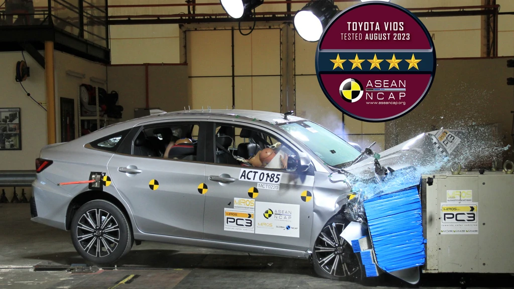 El Toyota Yaris sedán recibe 5 estrellas en las pruebas de ASEAN NCAP