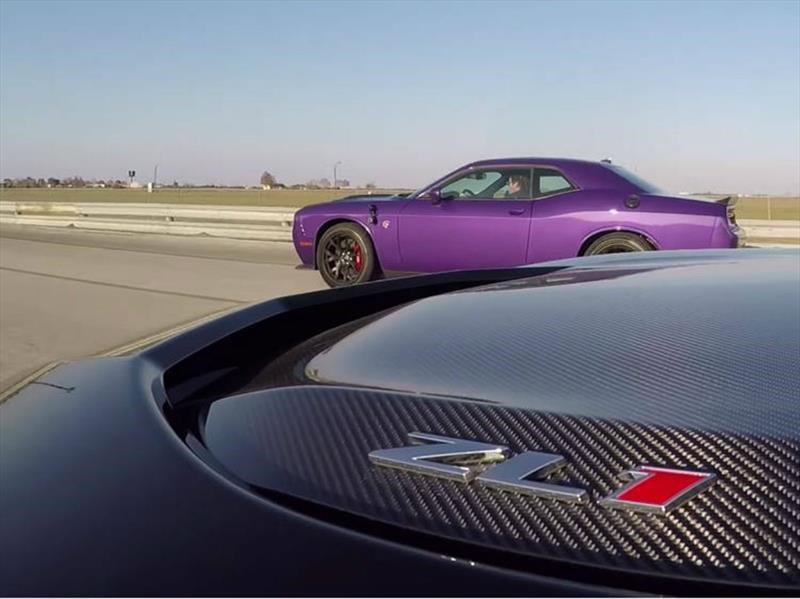 Video: Chevrolet Camaro ZL1 vs Dodge Challenger SRT Hellcat