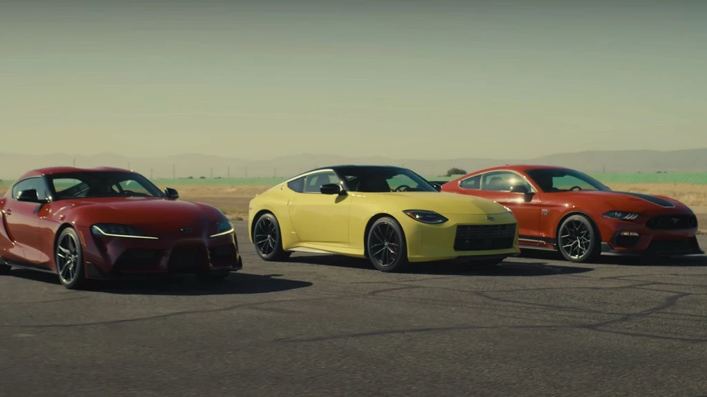 Video: picada entre Nissan Z, Toyota GR Supra y Ford Mustang Mach 1