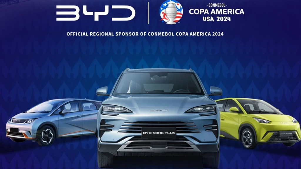 BYD es el nuevo patrocinador oficial de la Conmebol Copa América USA 2024
